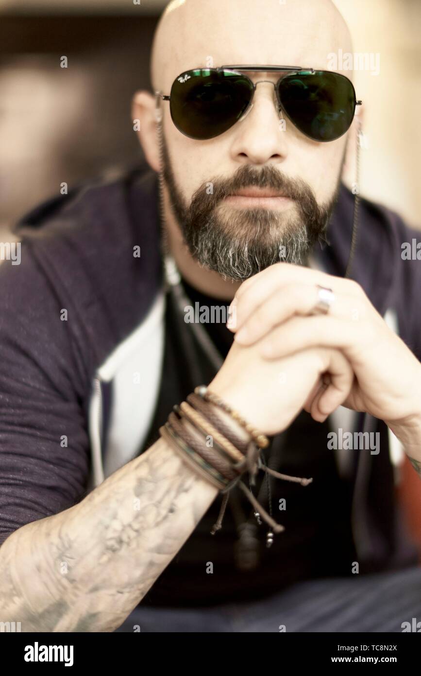 Close up portrait gangster beard hi-res stock photography and images ...