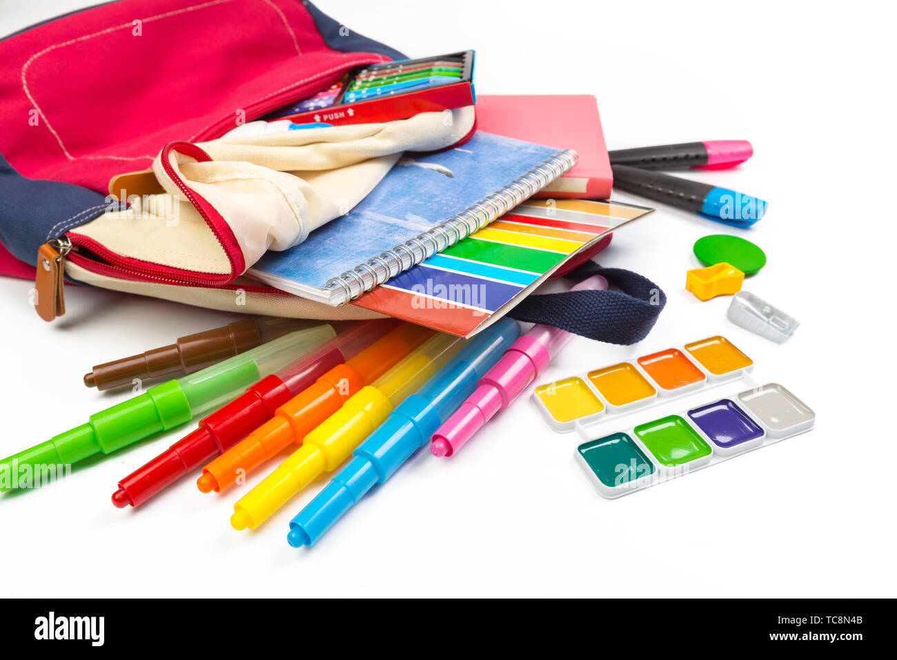 school education supplies items Stock Photo - Alamy