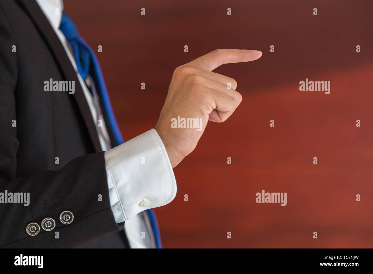 Business man gestures Stock Photo - Alamy