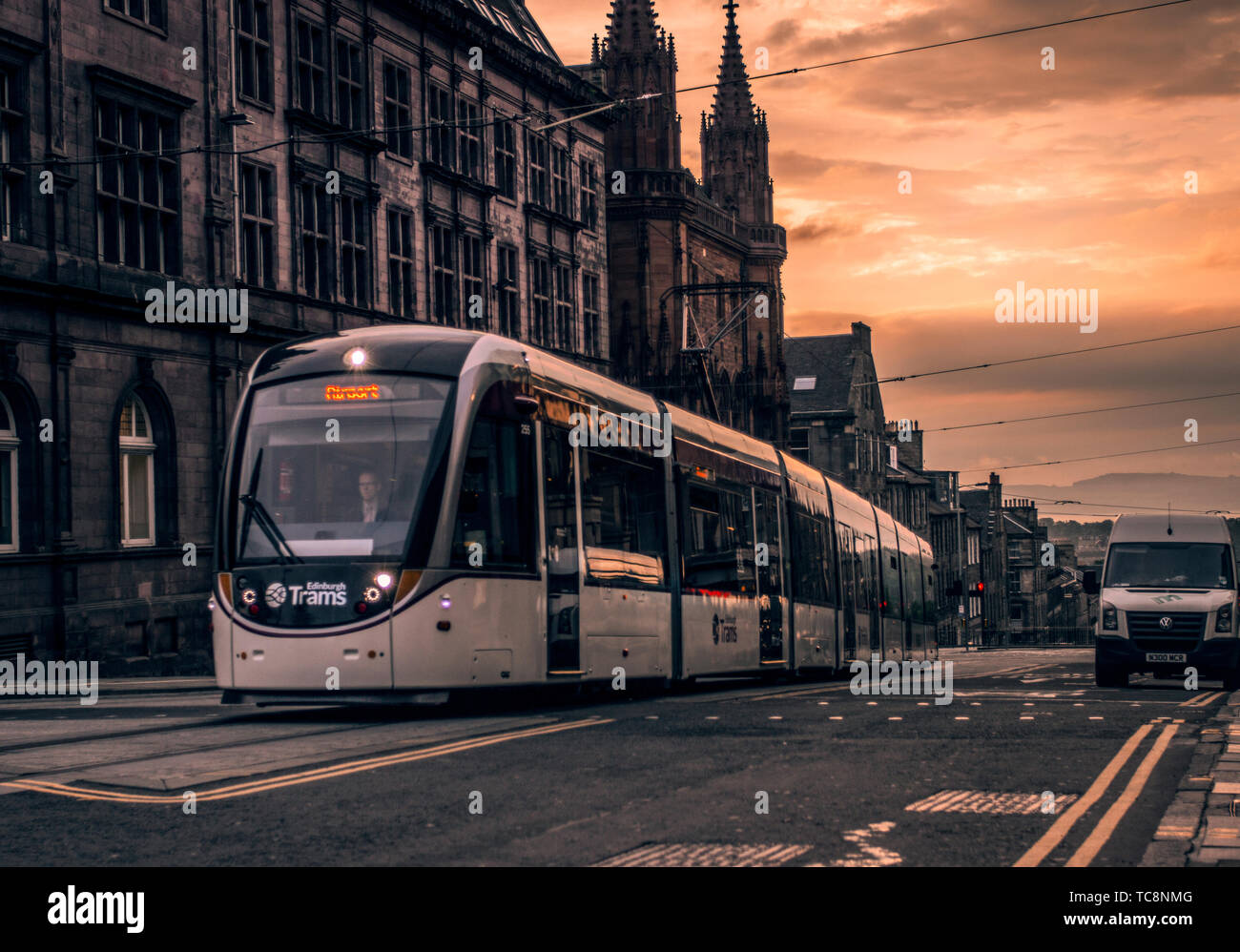 Edinburgh light rail Stock Photo - Alamy
