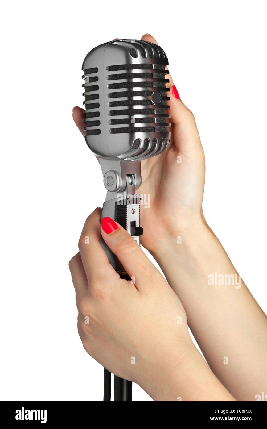 audio microphone retro style Stock Photo - Alamy