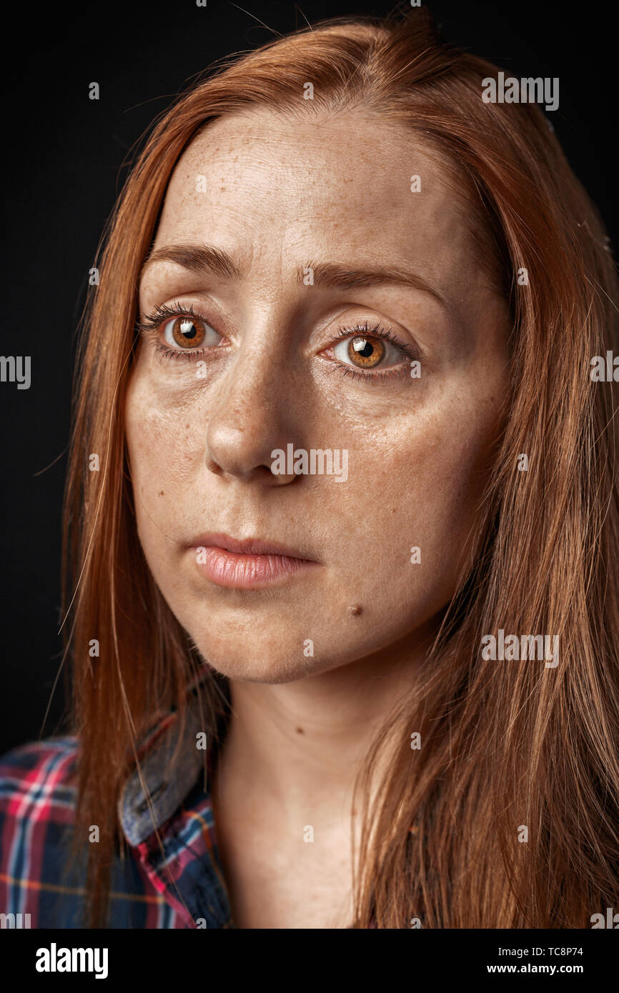beautiful and sad woman crying Stock Photo - Alamy