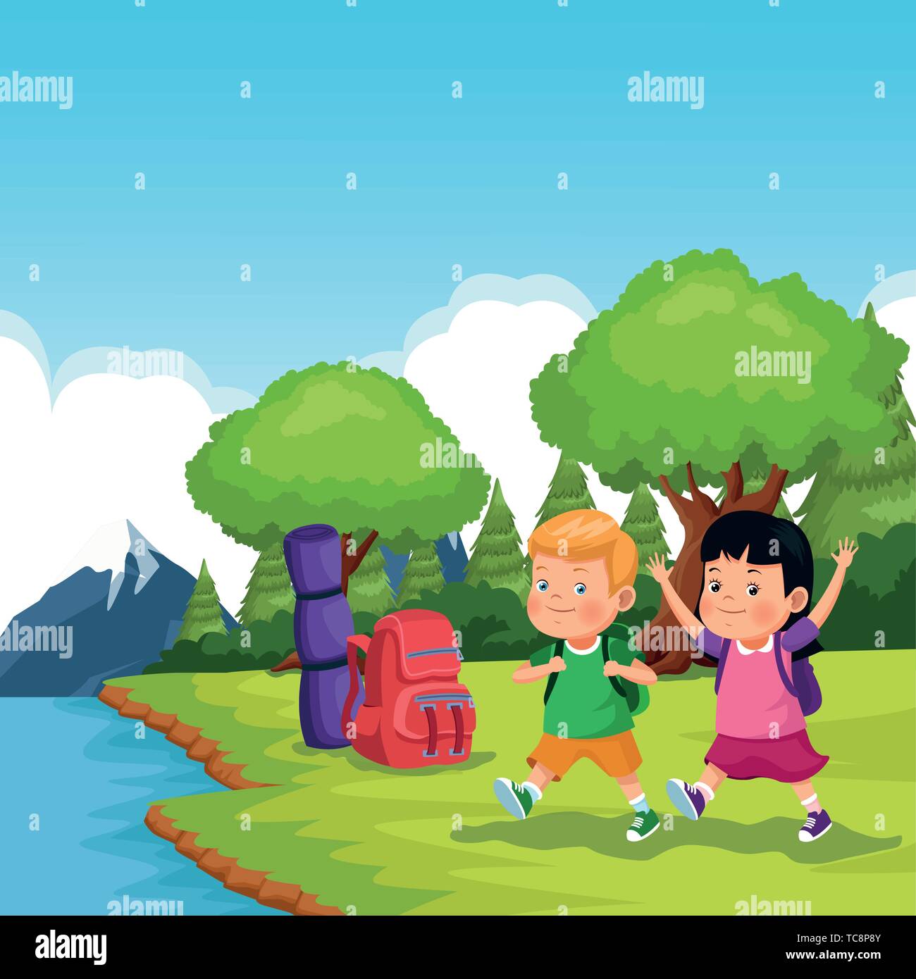 children on school field trip Stock Vector Image & Art - Alamy