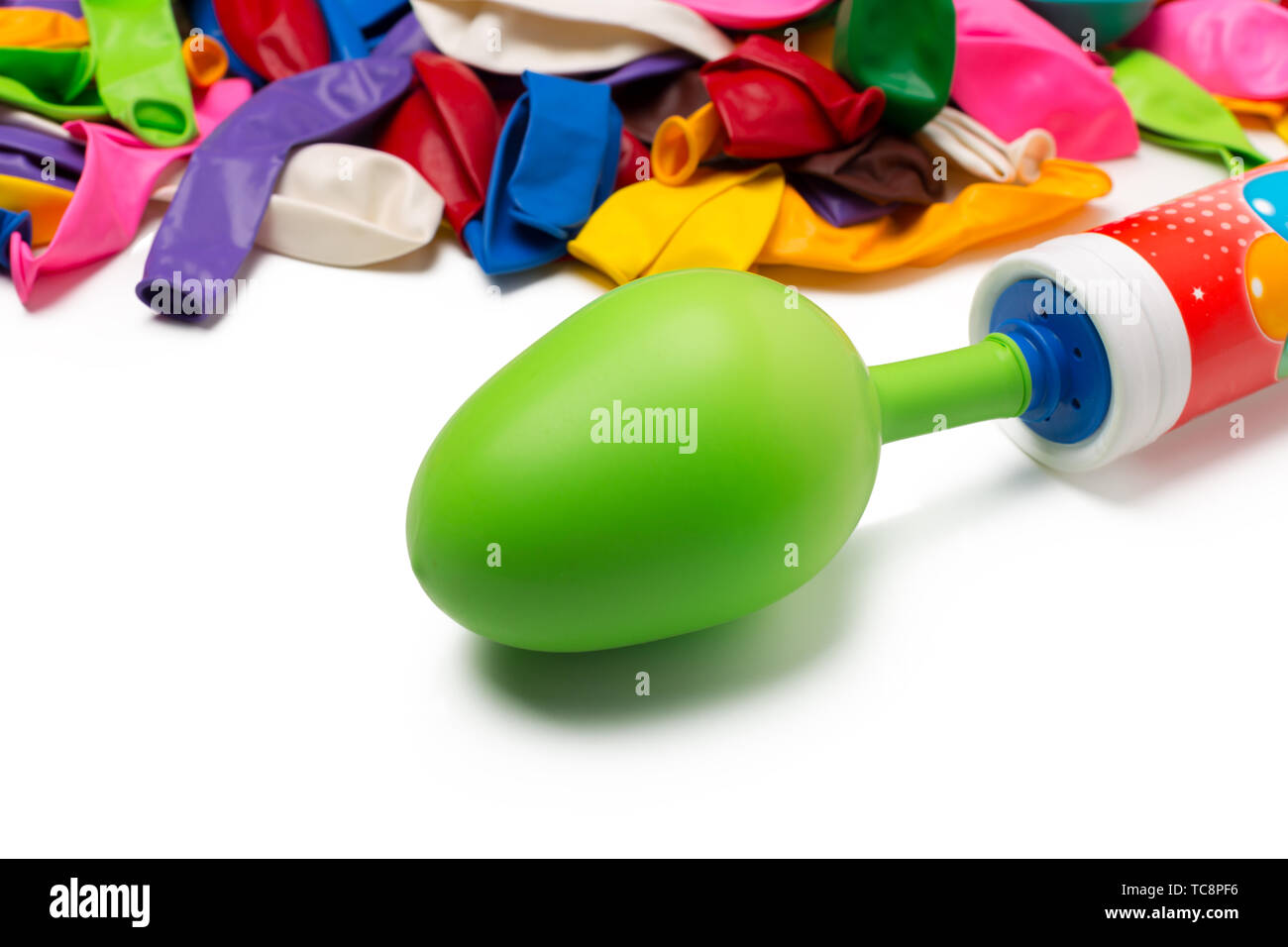 Not inflated balloon isolated Stock Photo - Alamy