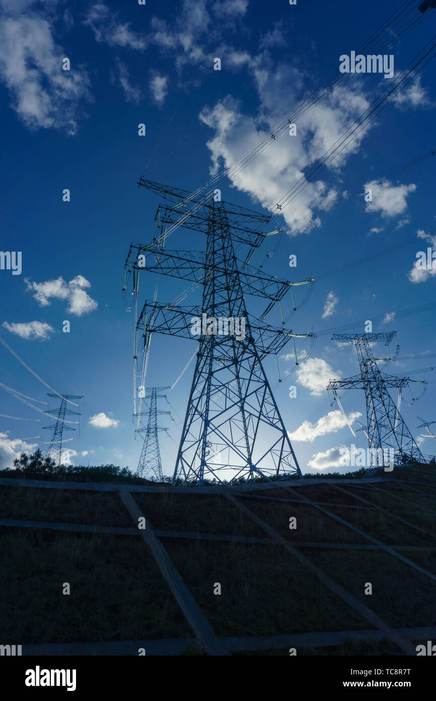 500 kV AC transmission line Stock Photo - Alamy