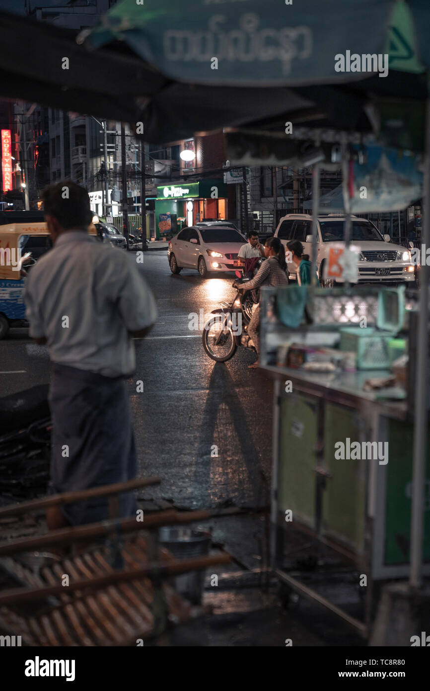 Burmese street shooting Stock Photo - Alamy