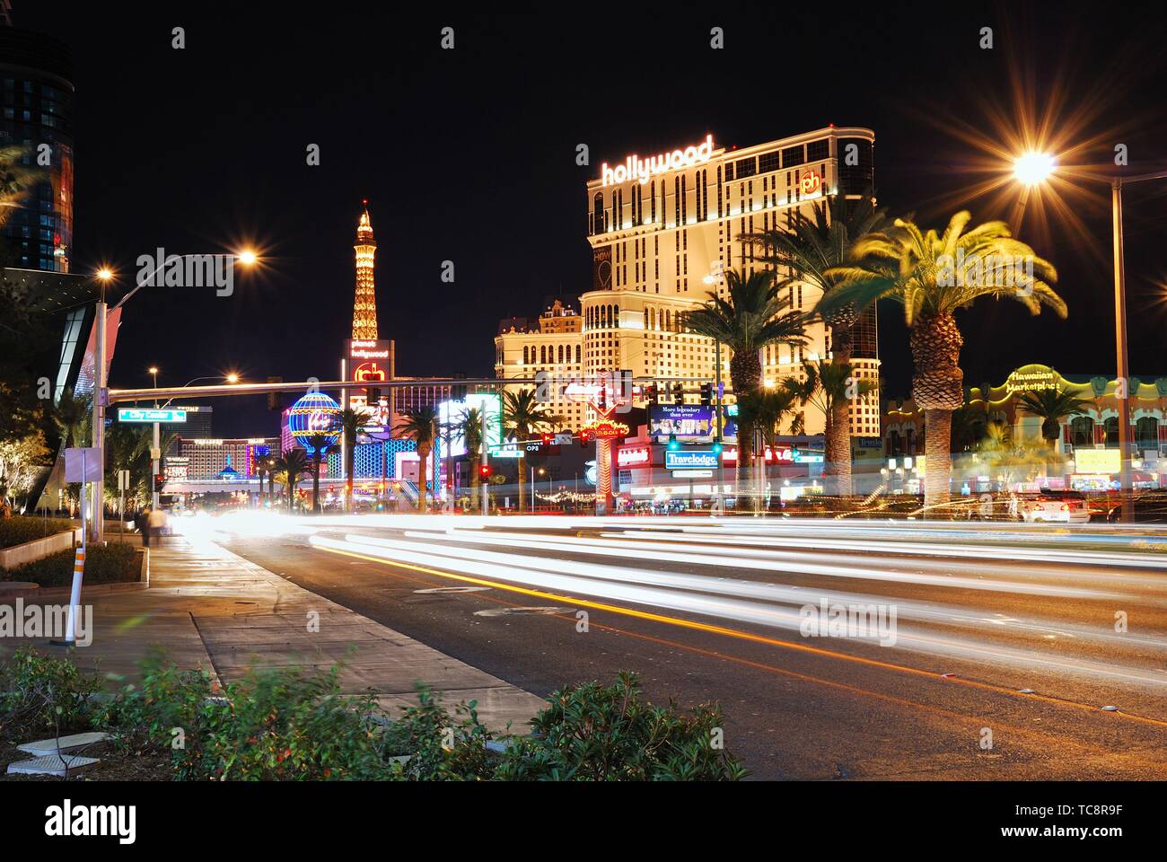 Las Vegas streetnightview Stock Photo - Alamy