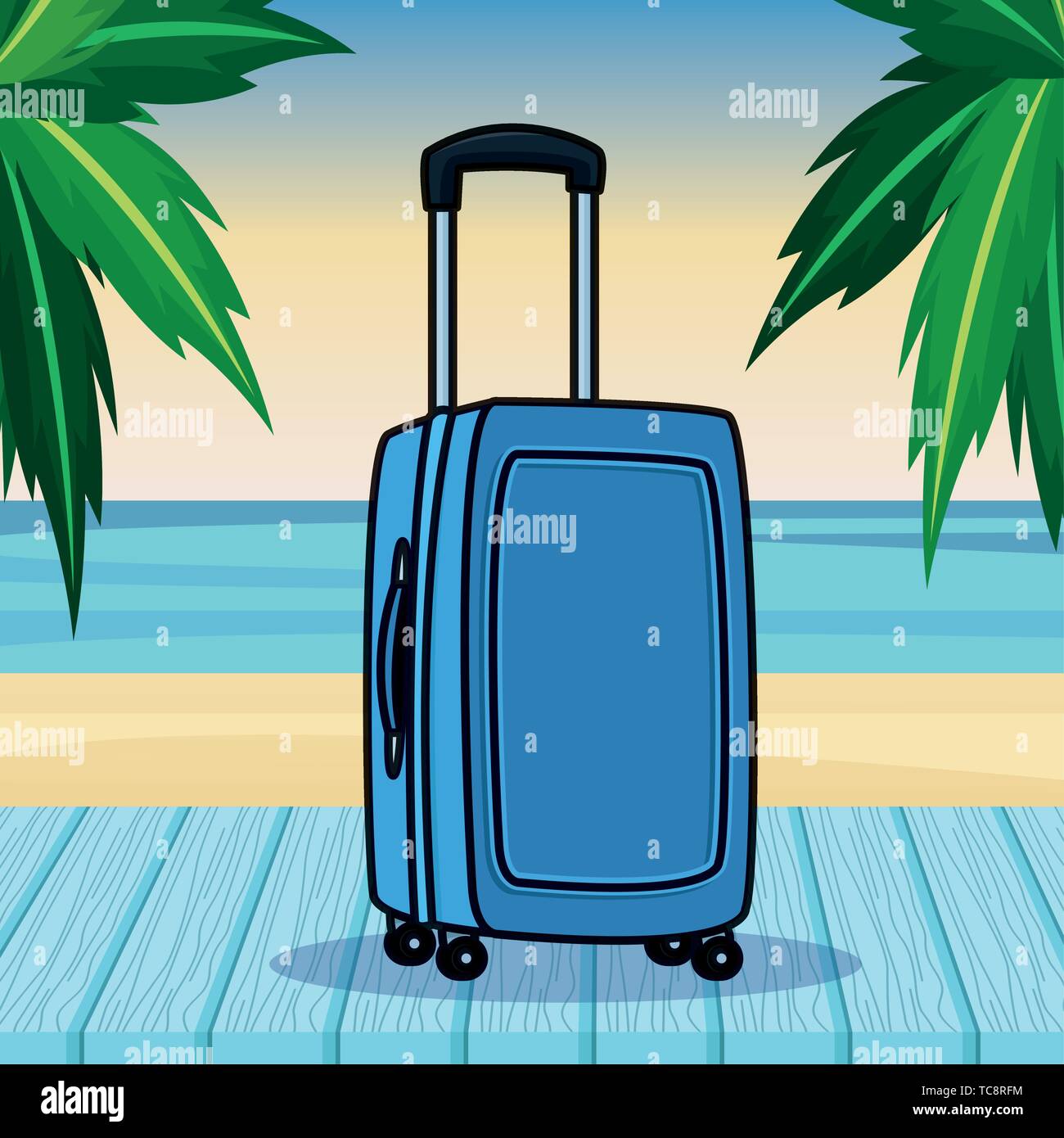 Baggage luggage tag cartoon Stock Vector Images - Alamy