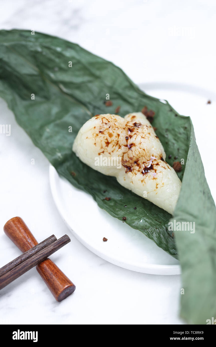 Handmade white rice dumplings with brown sugar sugar water Stock Photo ...