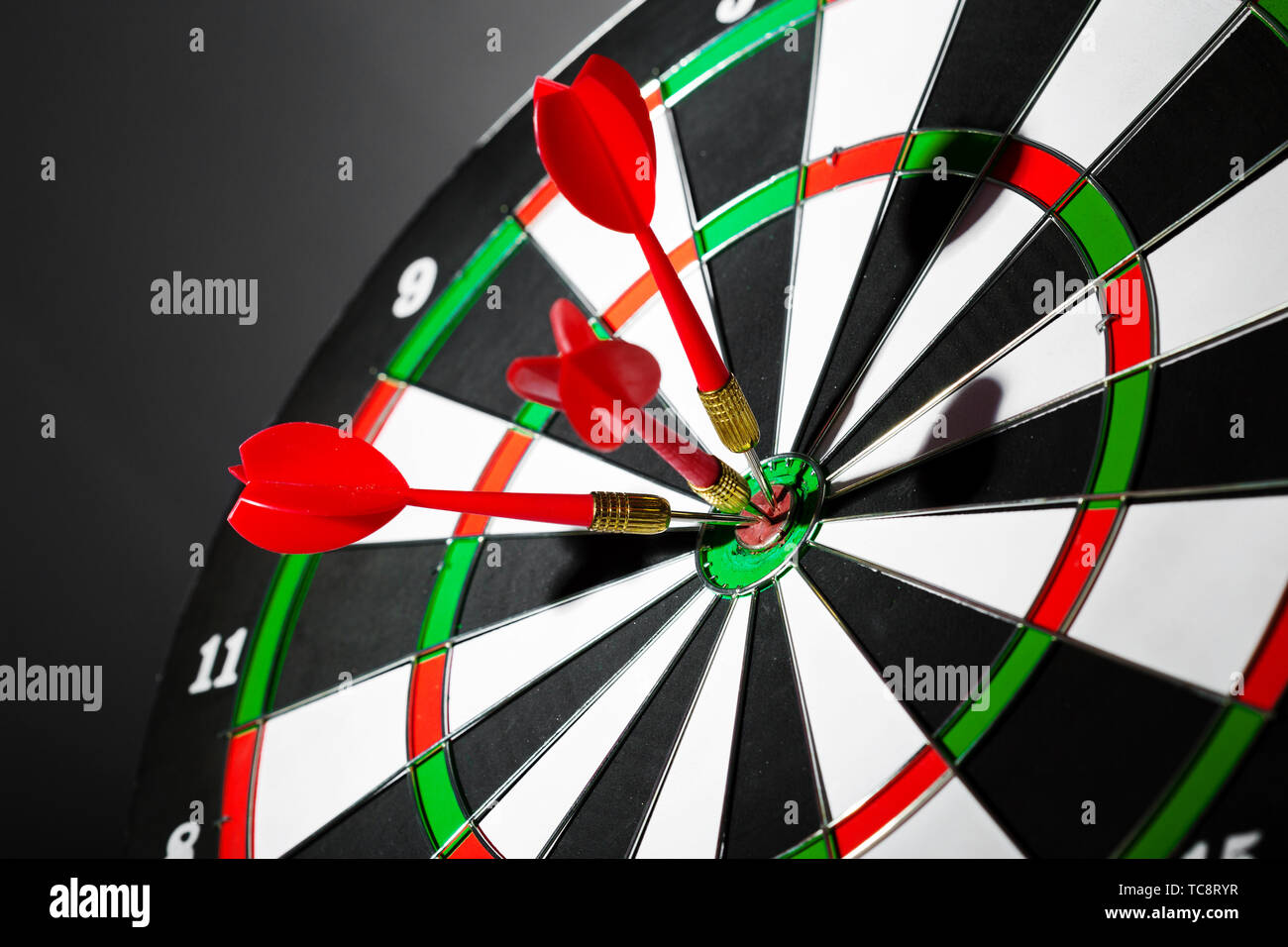 Success hitting target, aim goal achievement concept Stock Photo - Alamy