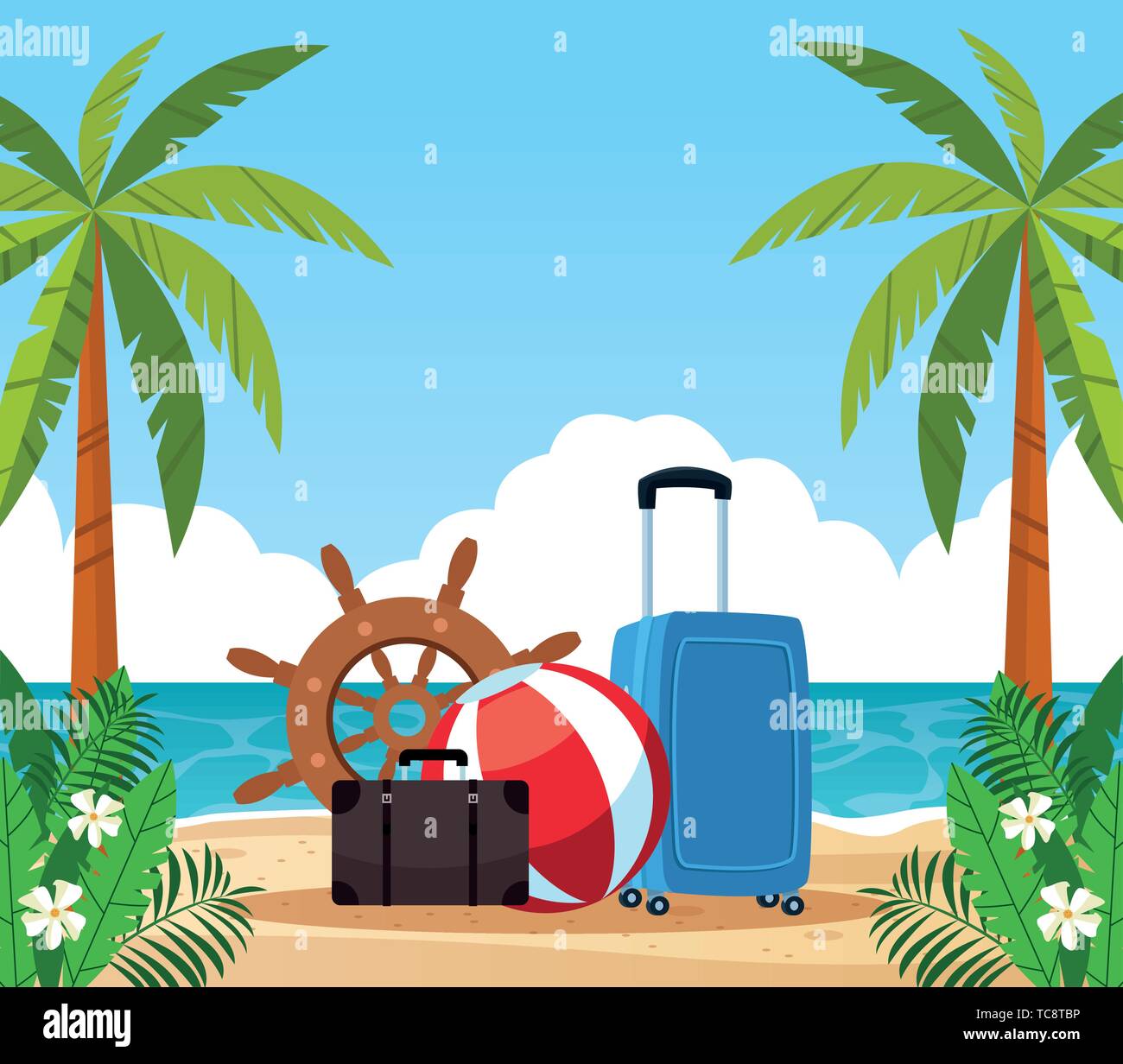 Summer vacations and travel cartoons Stock Vector Image & Art - Alamy