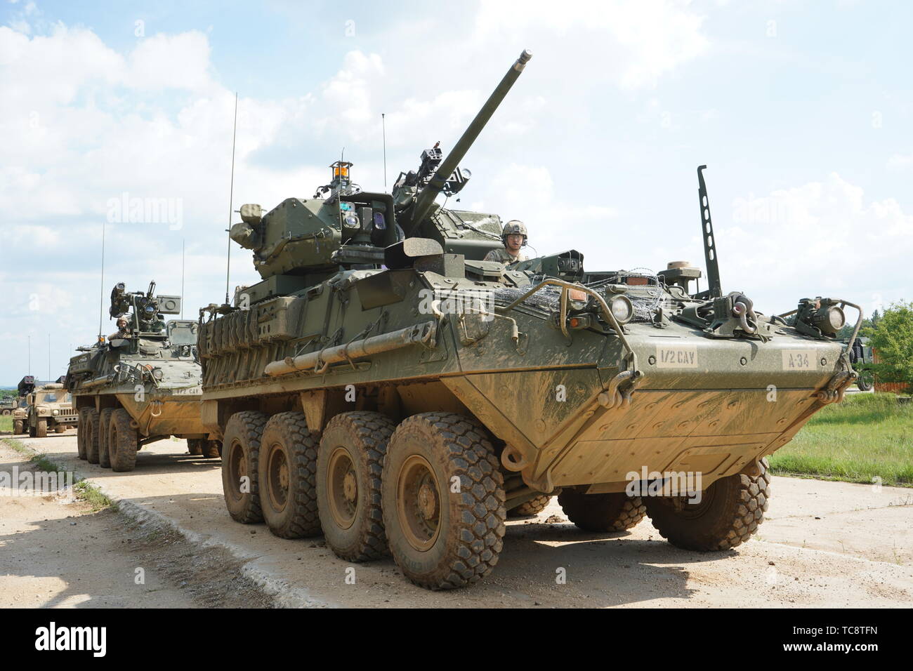 U.S. Army driver from 3rd Platoon, Apache Troop, 1st Squadron, 2d ...