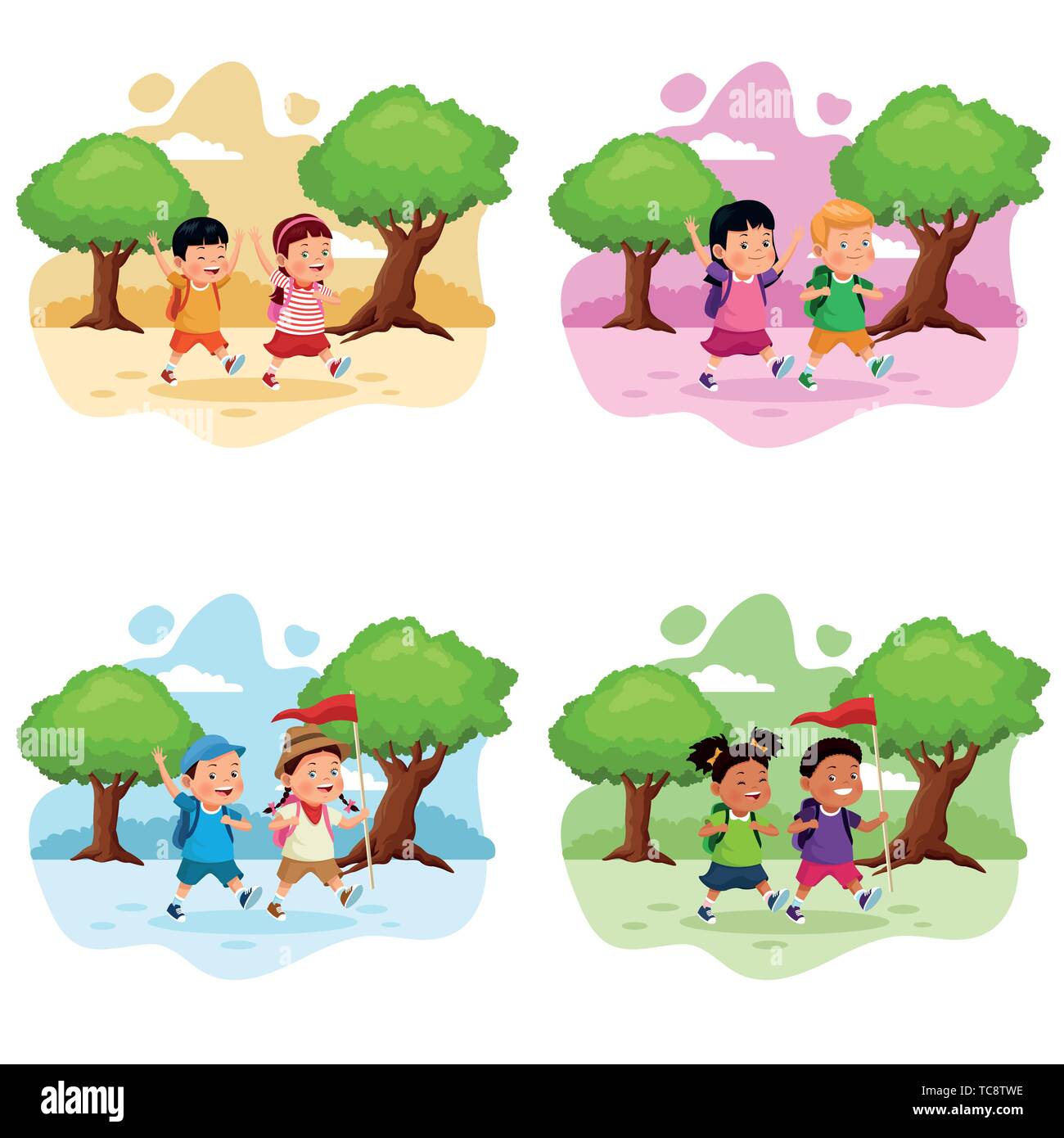 children on school field trip Stock Vector Image & Art - Alamy