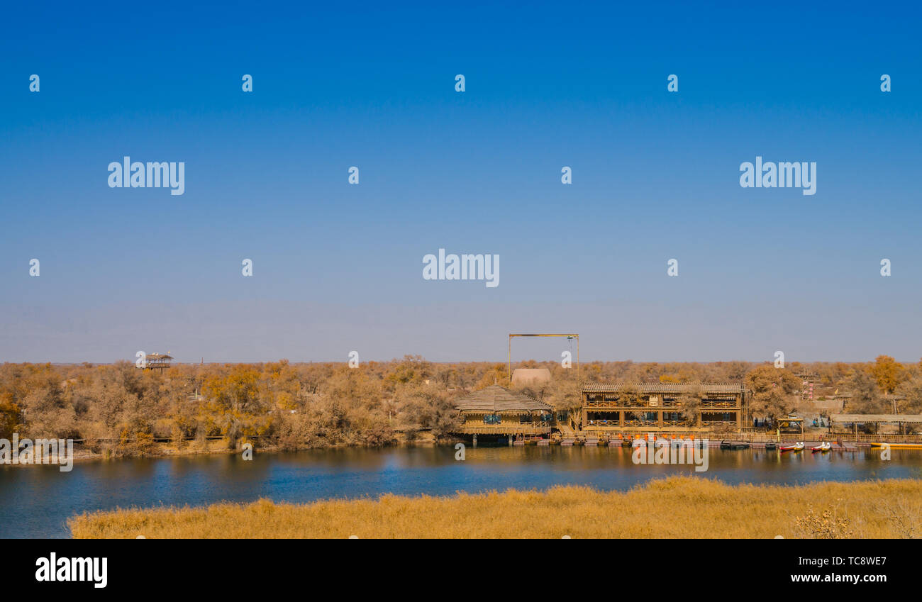 Poplar Lin, lake, reflection, beautiful scenery Stock Photo - Alamy