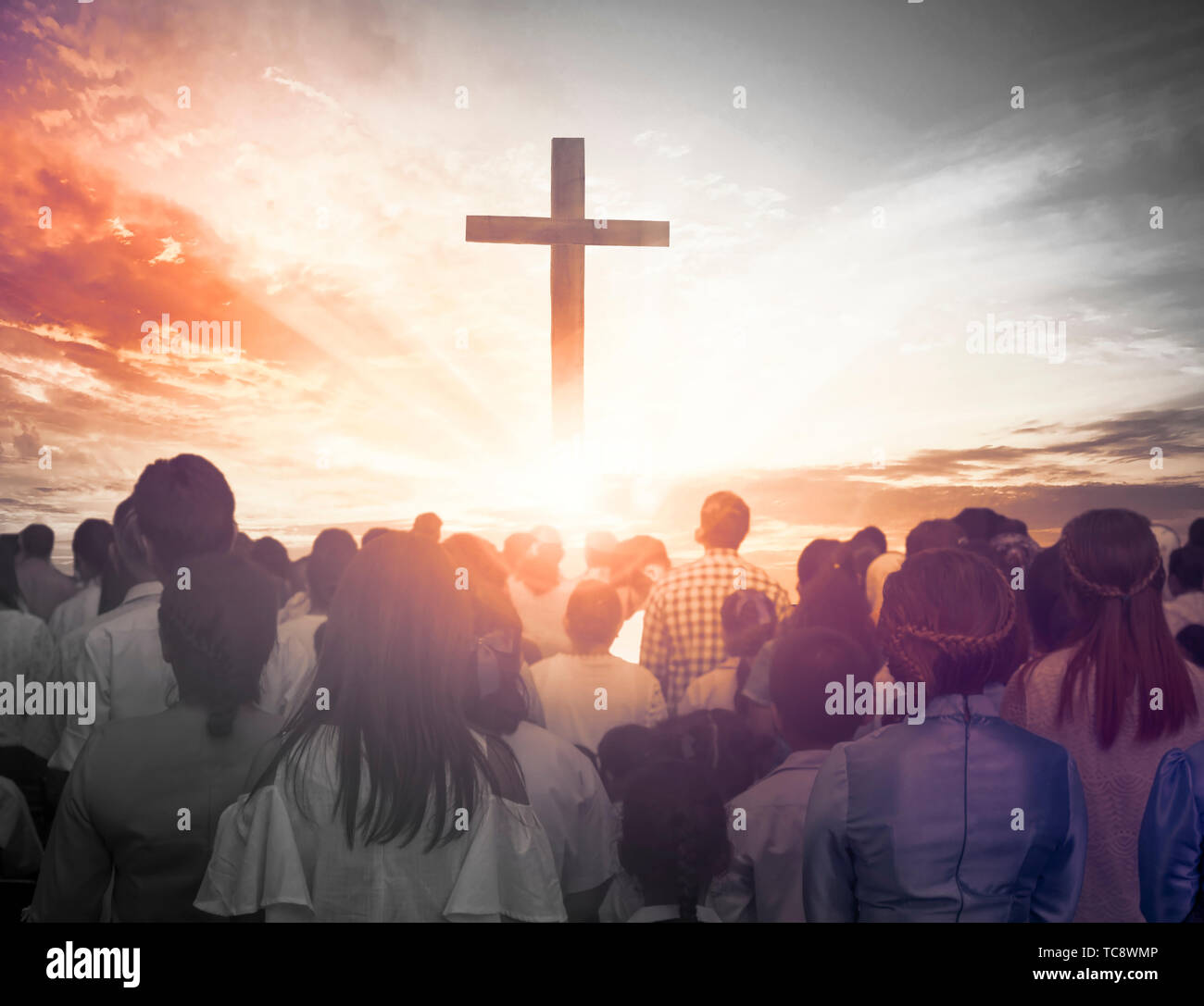 Christmas concept: Cross of Christ Jesus Stock Photo - Alamy