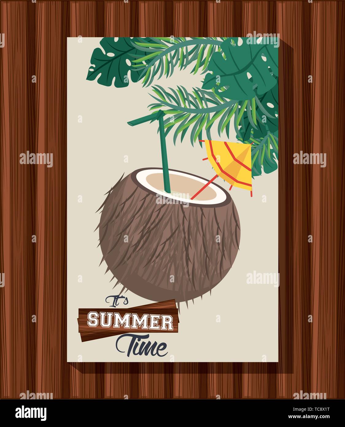 Summer time card and poster Stock Vector Image & Art - Alamy