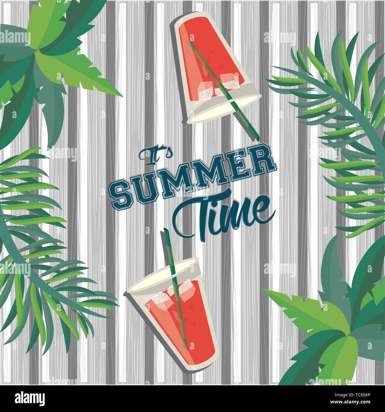 Summer time card and poster Stock Vector Image & Art - Alamy