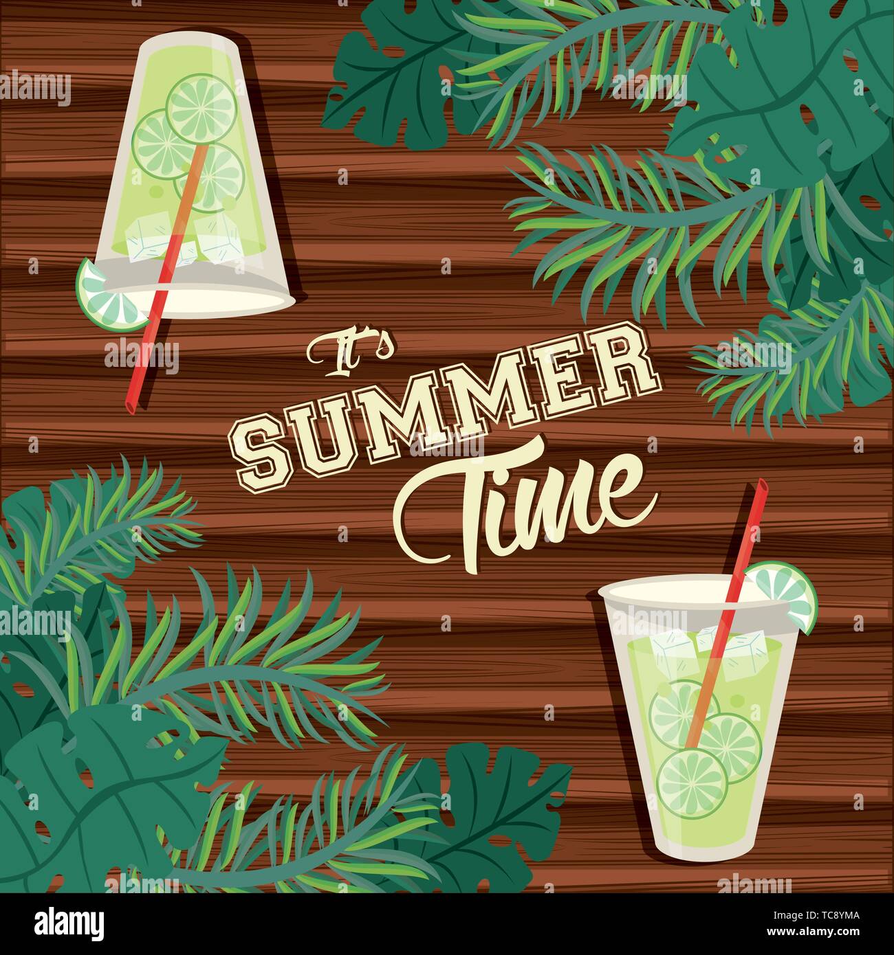 Summer time card and poster Stock Vector Image & Art - Alamy