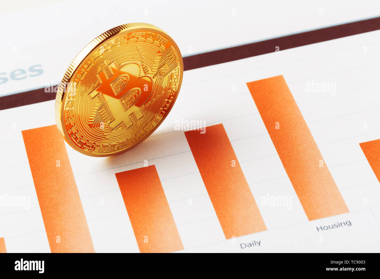 bitcoin crypto currency diagram Stock Photo - Alamy