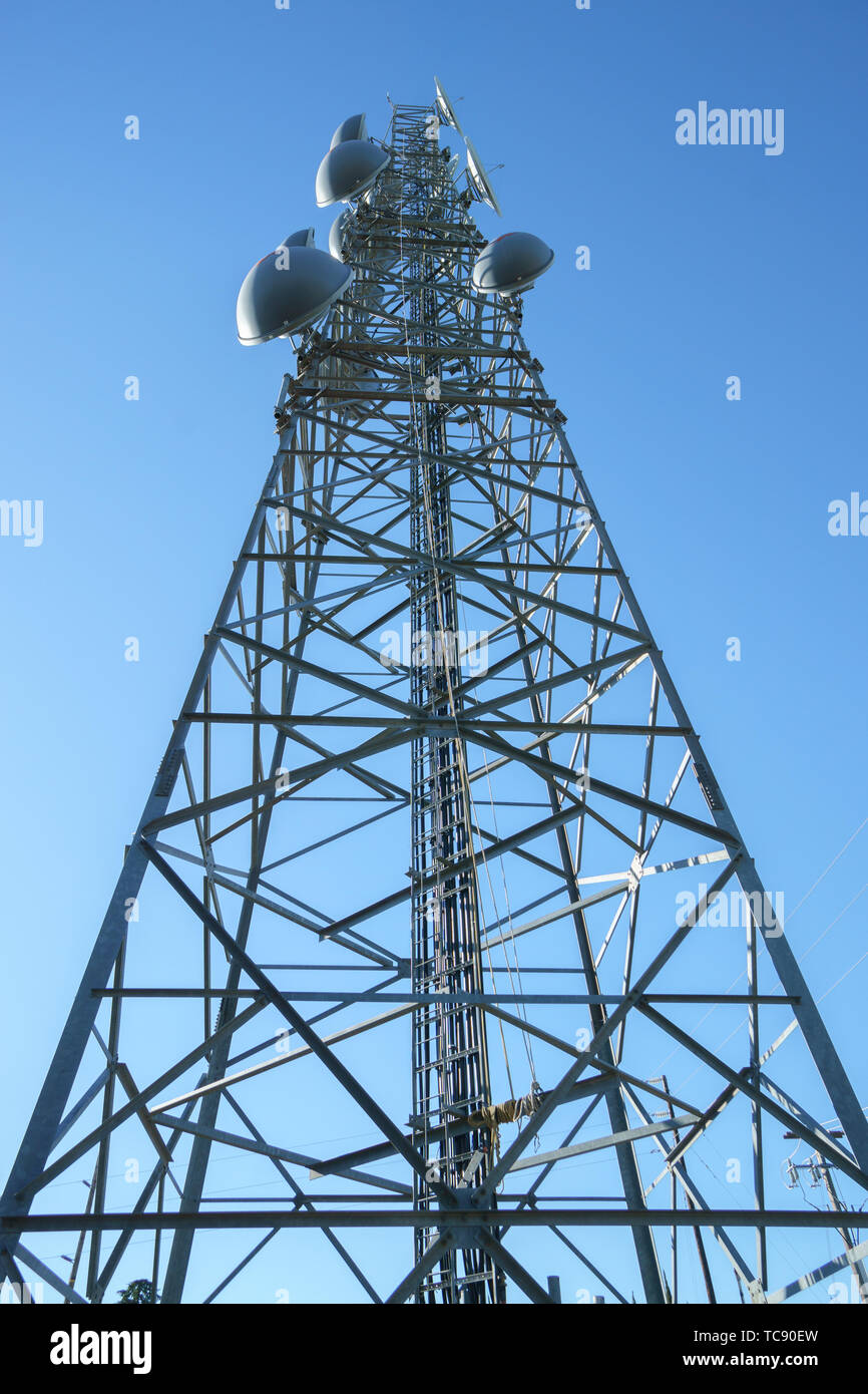 Microwave Telecommunications tower Stock Photo - Alamy