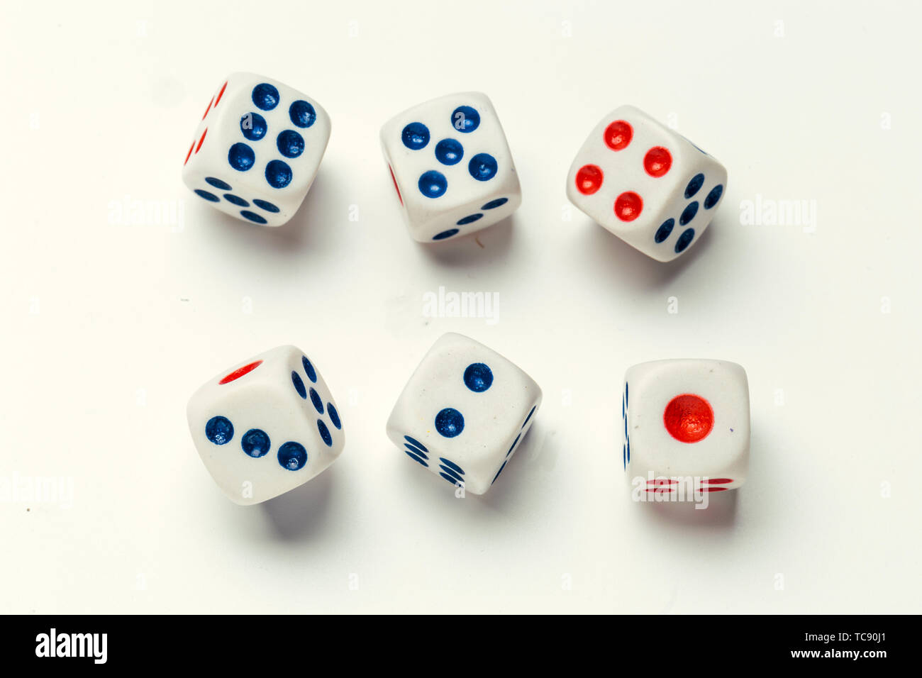 dice isolated on white background Stock Photo - Alamy