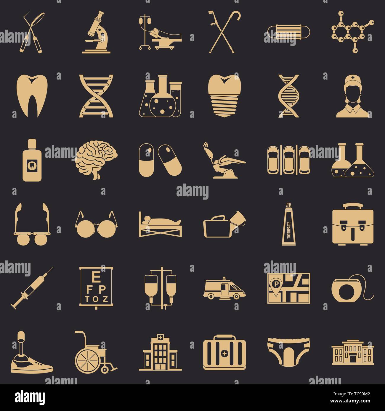 Therapeutic icons set, simple style Stock Vector Image & Art - Alamy