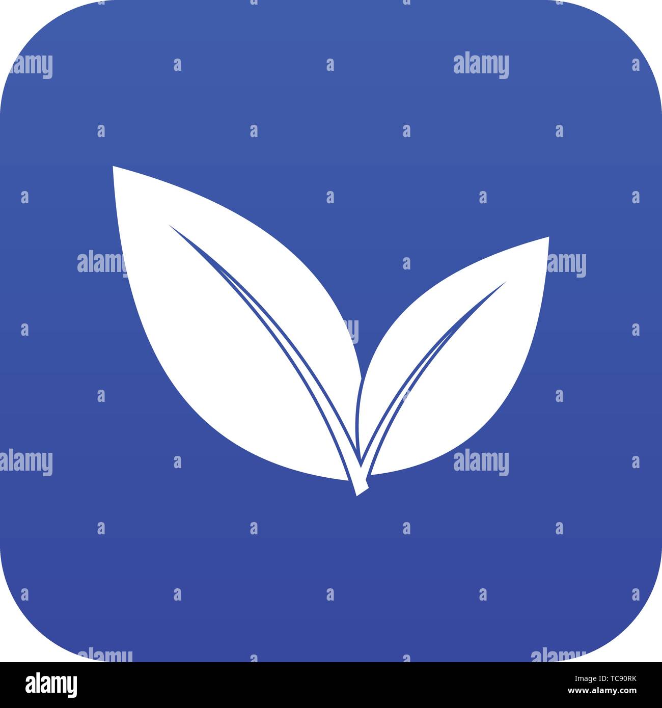 Leaf icon digital blue Stock Vector Image & Art - Alamy