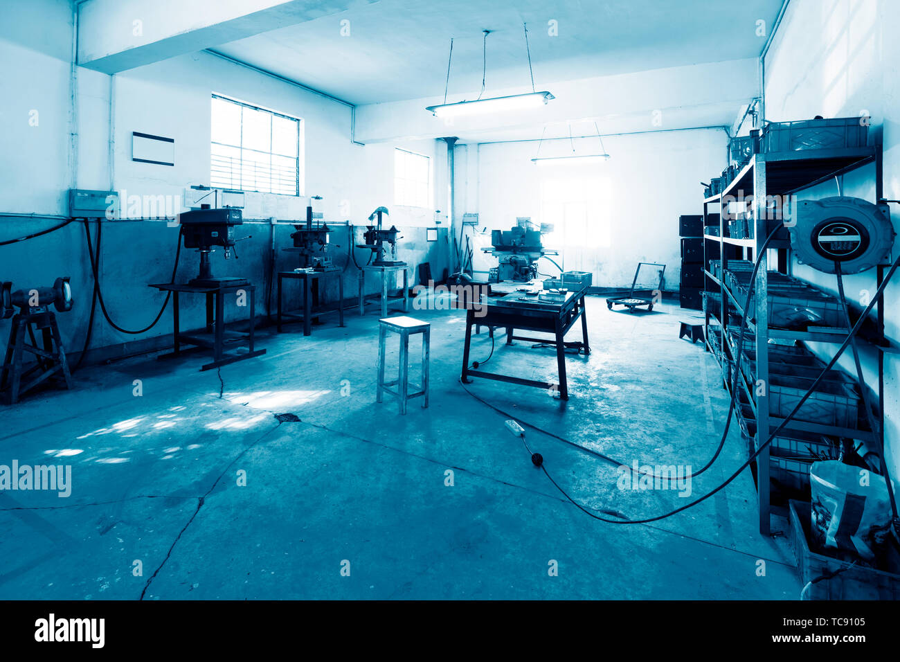 interior of modern factory of communication equipment Stock Photo - Alamy