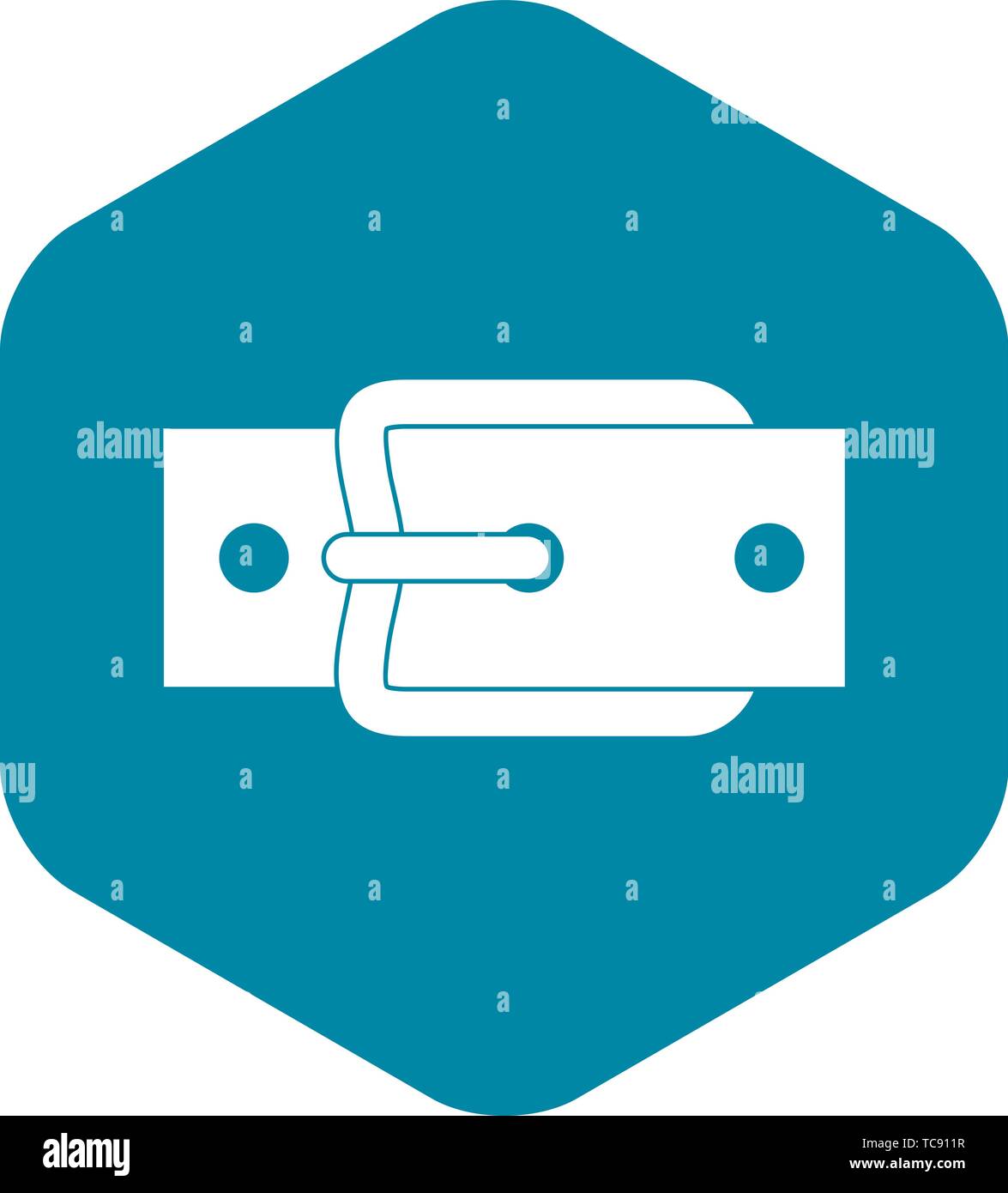 Metal belt buckle icon, simple style Stock Vector Image & Art - Alamy