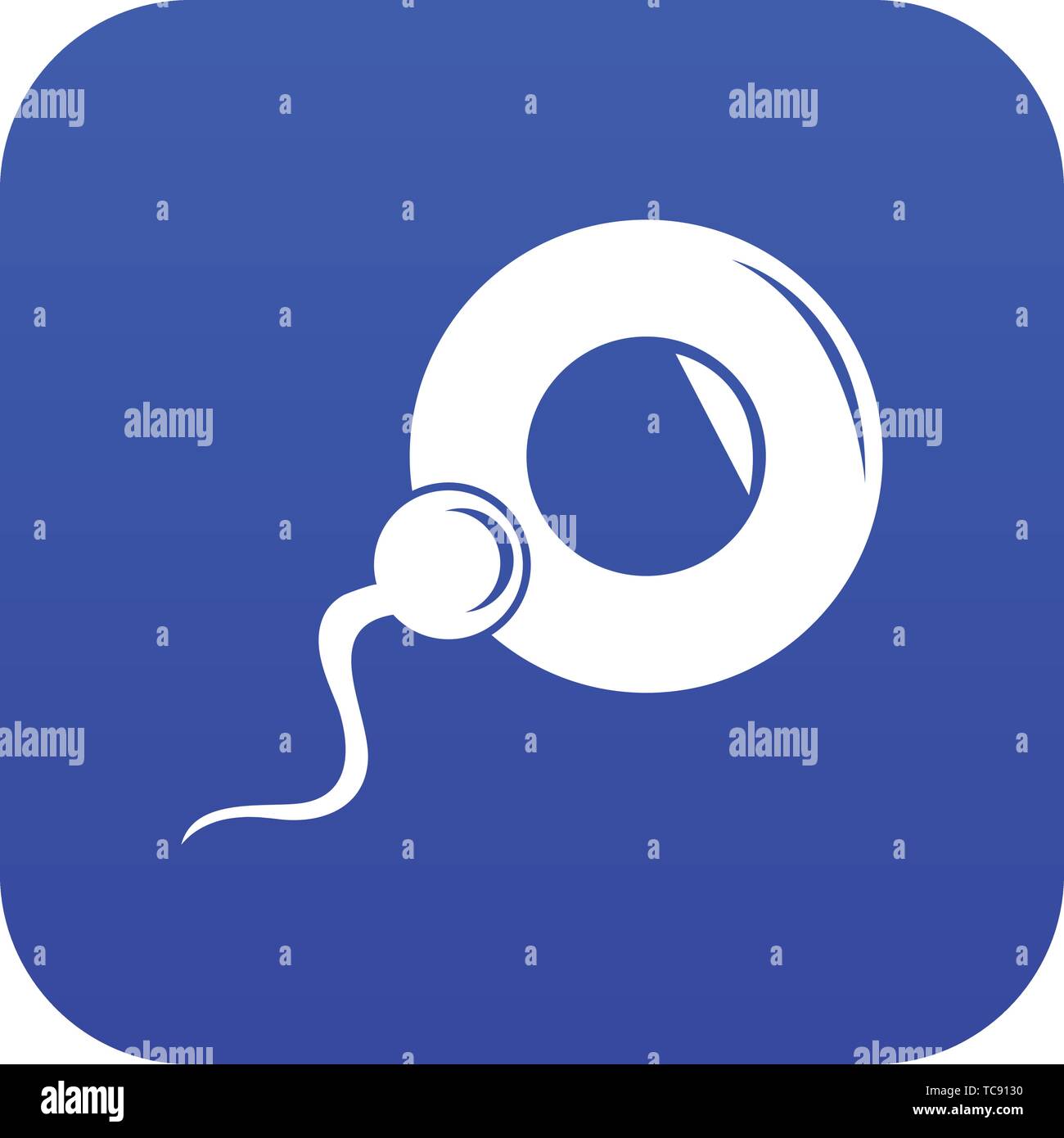 Fertilization egg icon blue vector Stock Vector Image & Art - Alamy