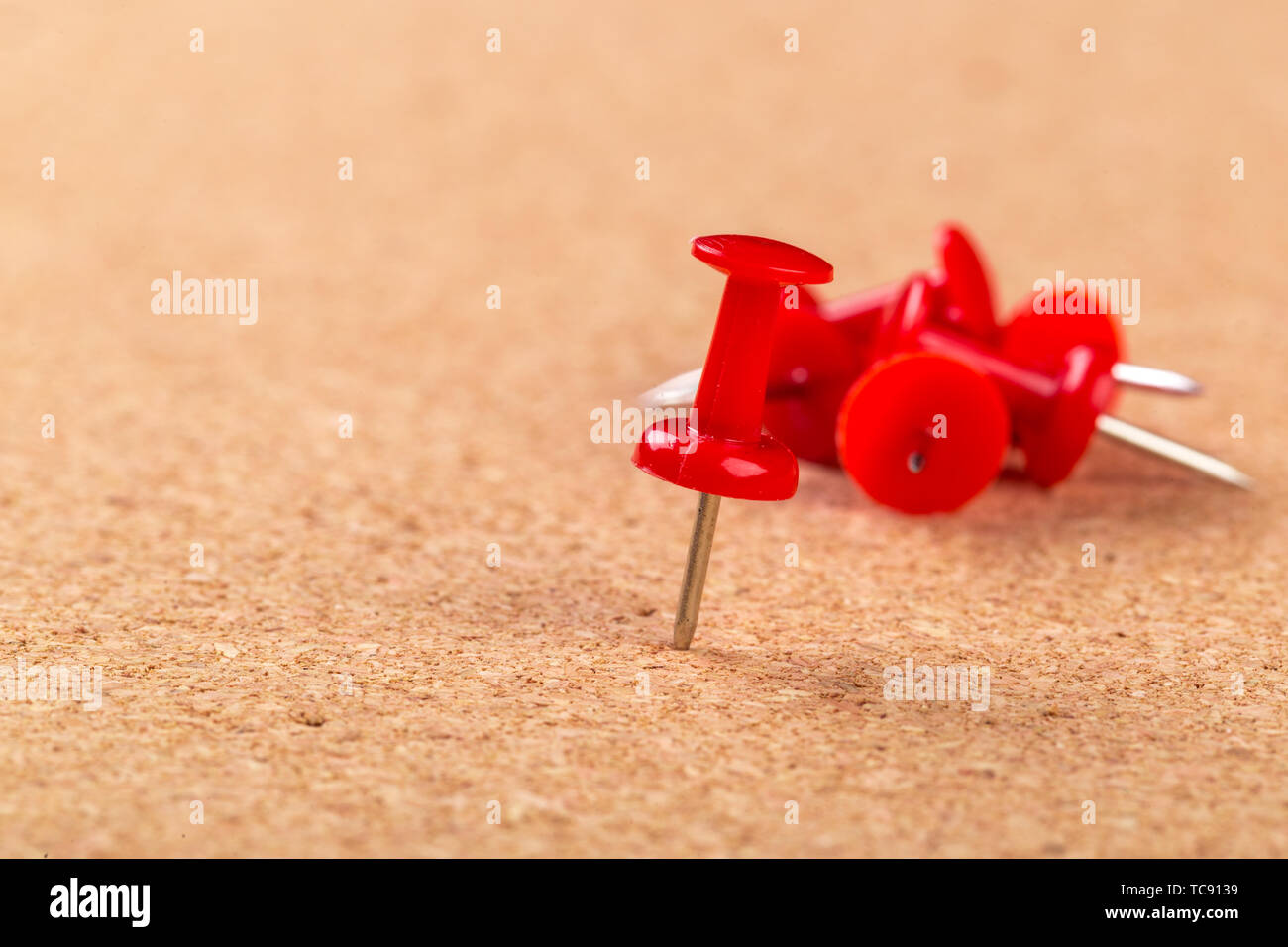 Pin board texture for background and colorful pins Stock Photo - Alamy