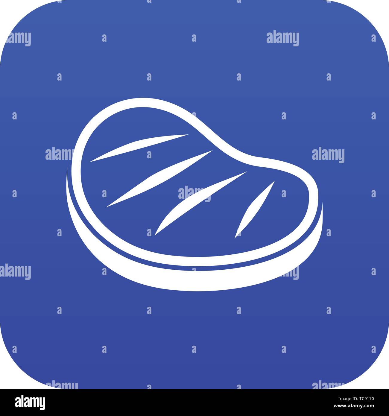 Beef steak icon digital blue Stock Vector Image & Art - Alamy