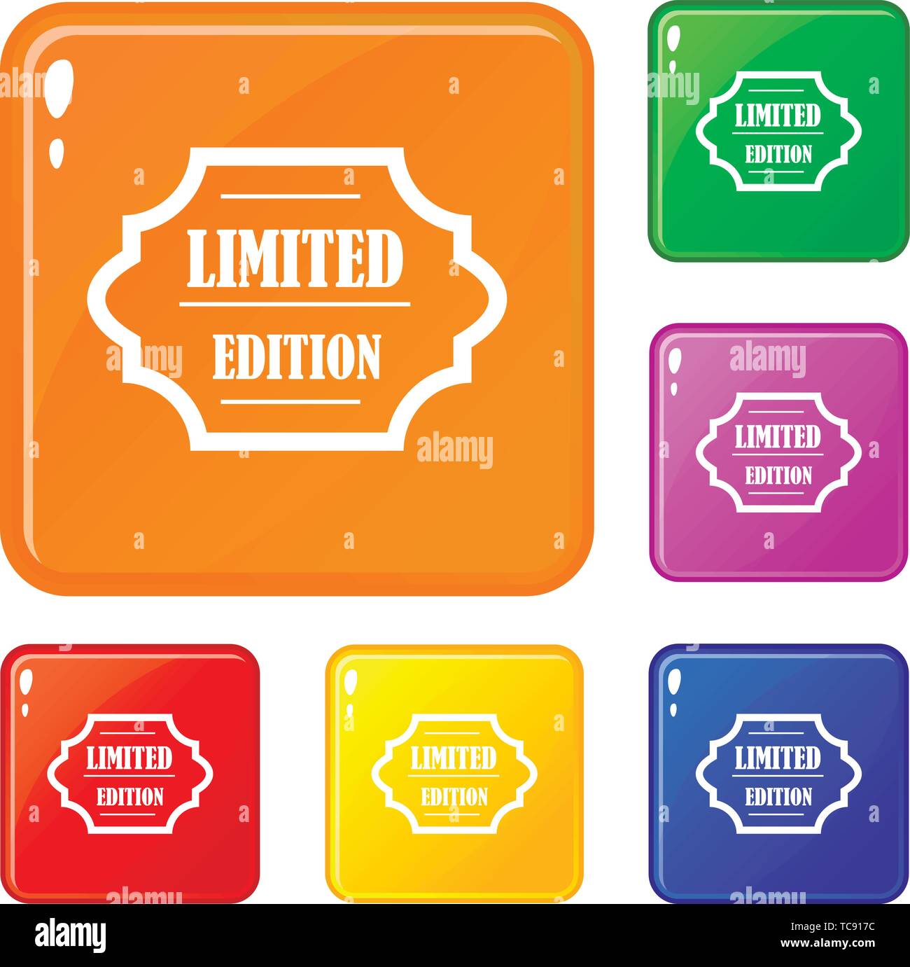 Limited edition icons set vector color Stock Vector Image & Art - Alamy