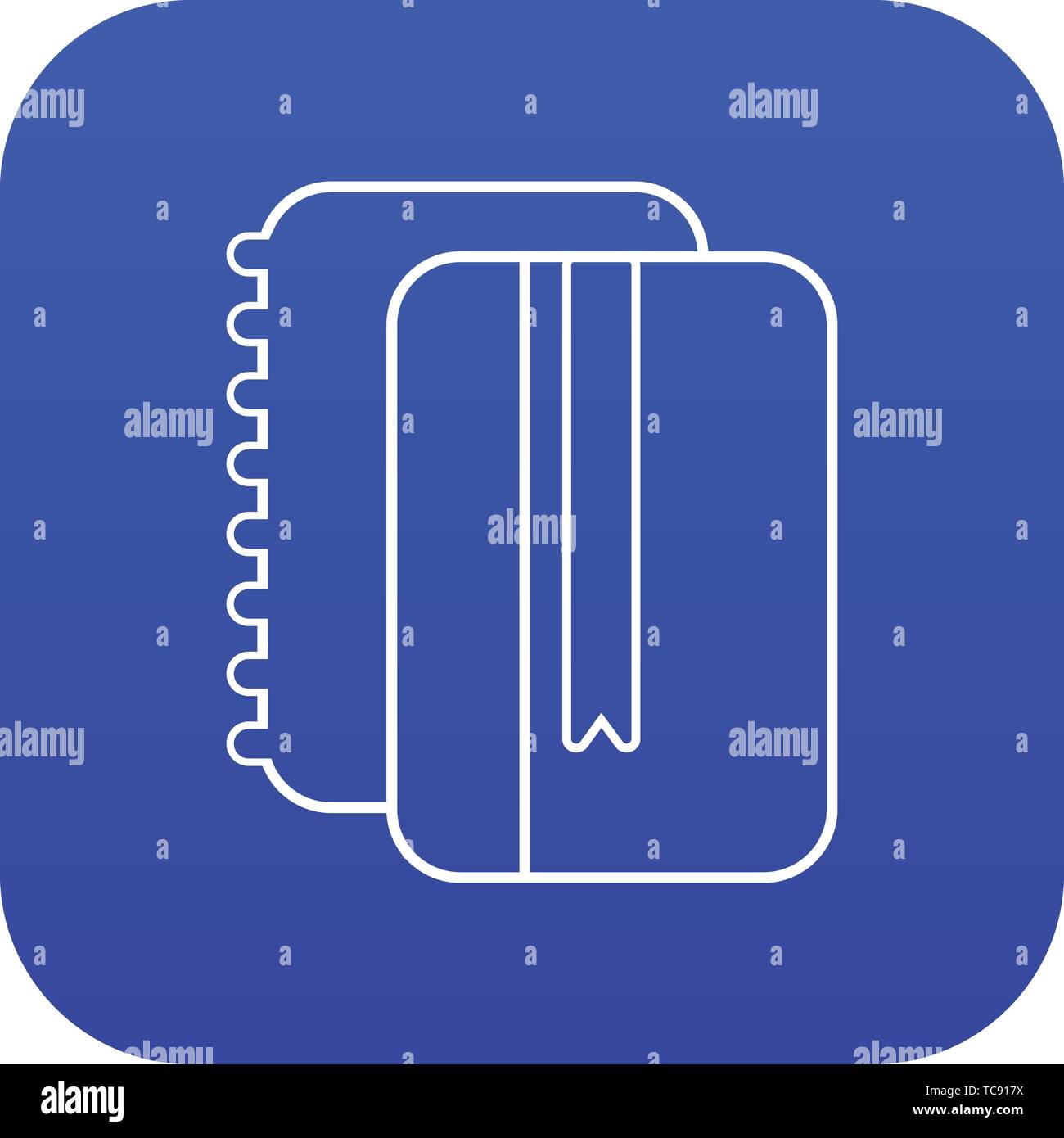 Copy book icon blue vector Stock Vector Image & Art - Alamy