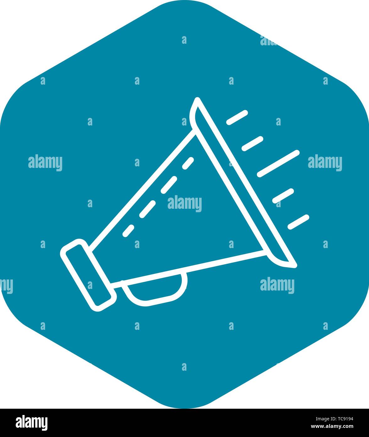 Bullhorn icon, outline style Stock Vector Image & Art - Alamy