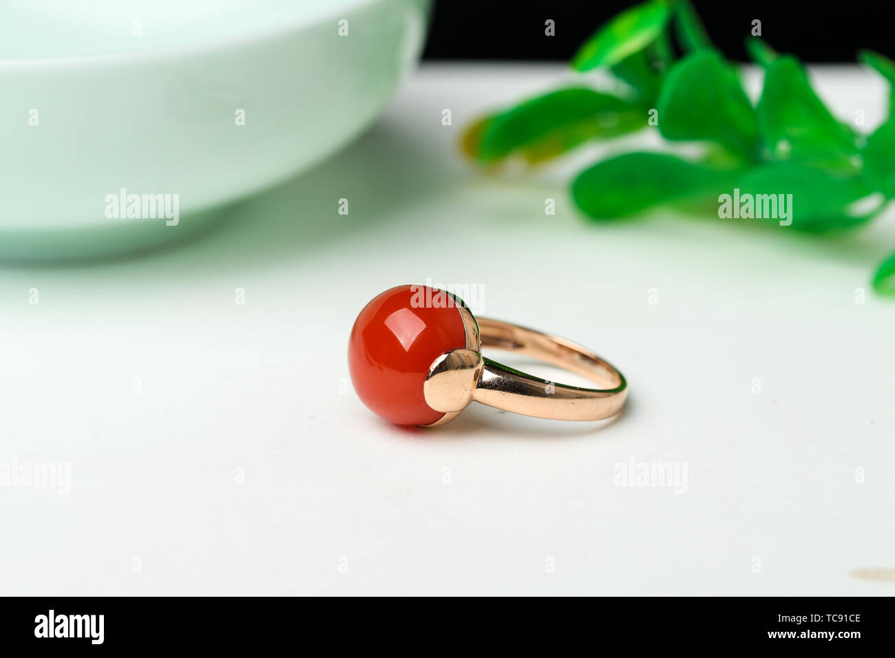 Southern red agate ring Stock Photo - Alamy