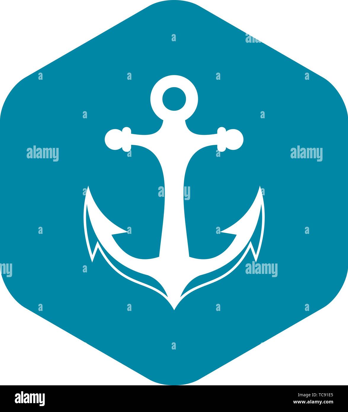 Anchor icon, simple style Stock Vector Image & Art - Alamy