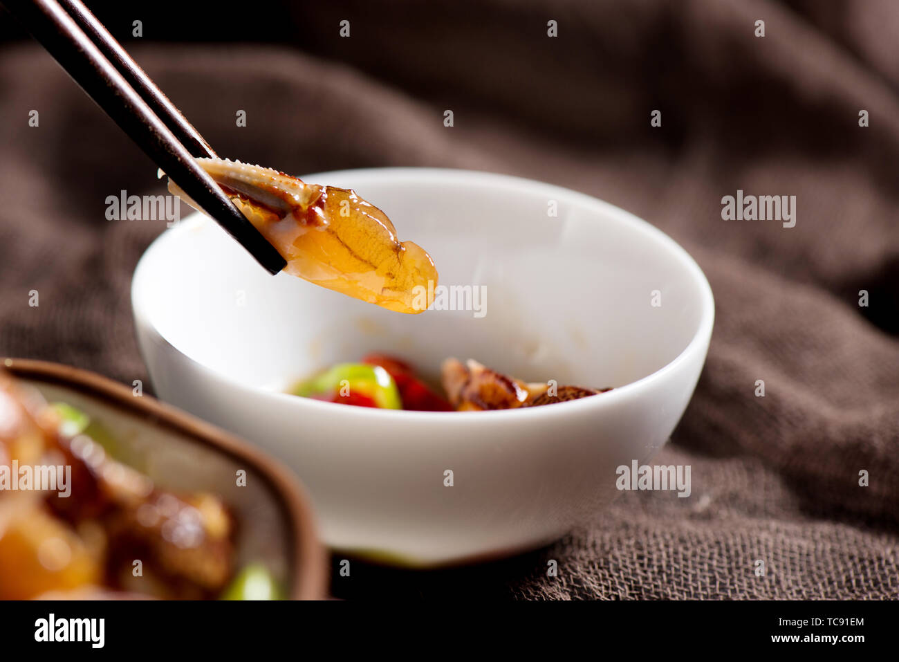 Spicy seafood sea melon seeds snail crab pliers Stock Photo - Alamy
