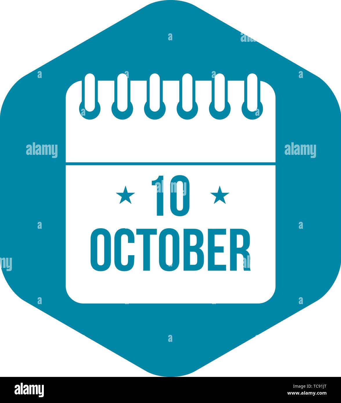 10 october calendar icon, simple style Stock Vector Image & Art - Alamy