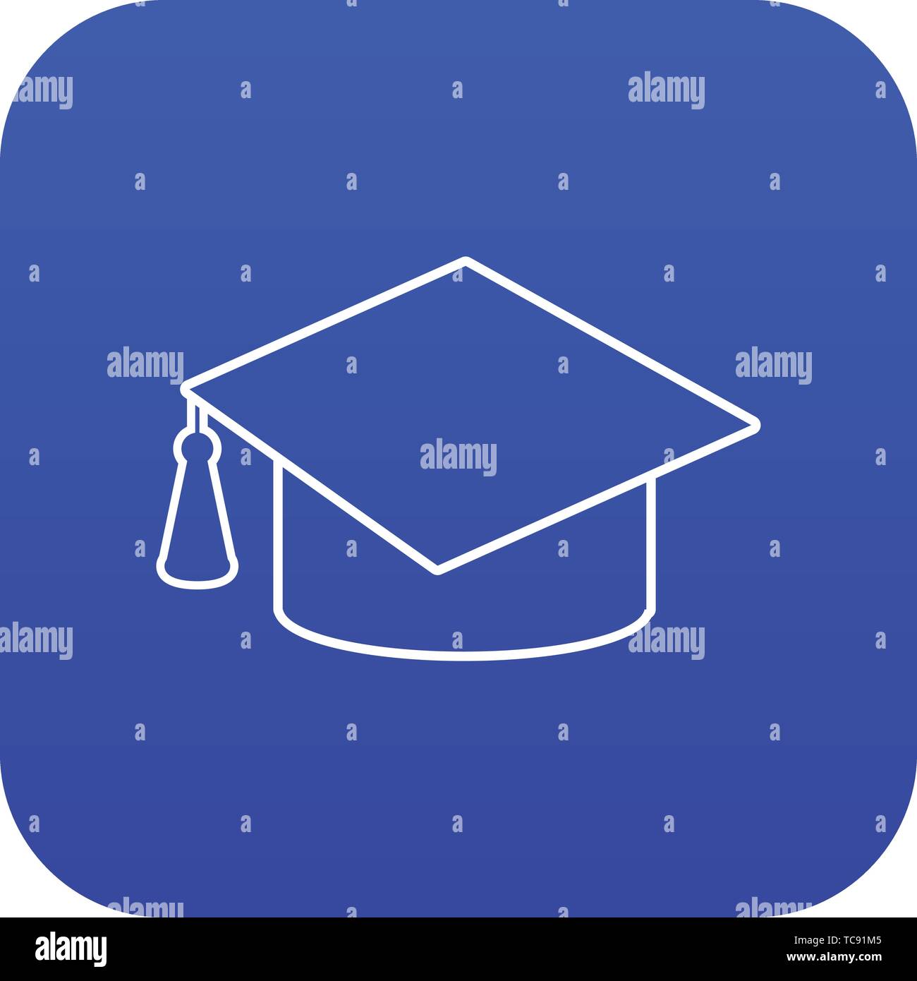 Graduation cap icon blue vector Stock Vector Image & Art - Alamy