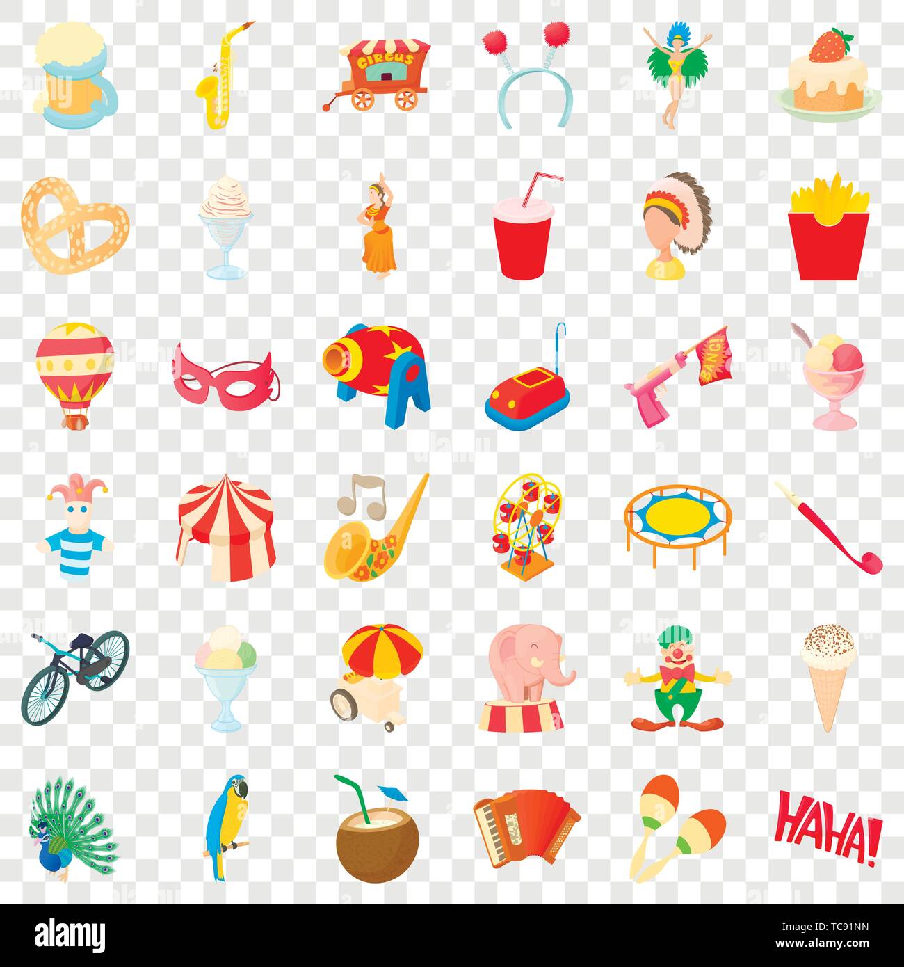 Carousel icons set, cartoon style Stock Vector Image & Art - Alamy