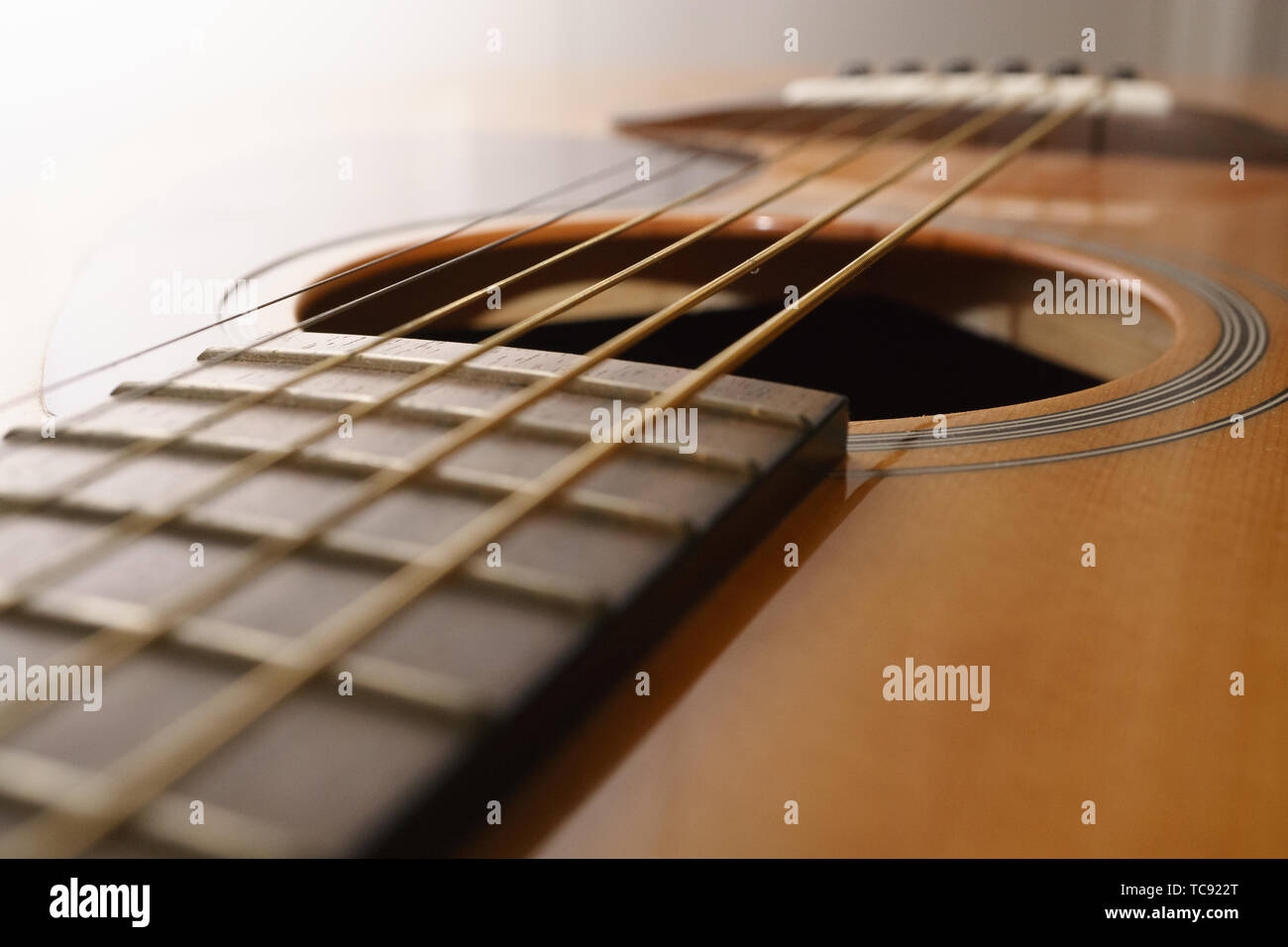 Acoustic guitar strings Stock Photo - Alamy