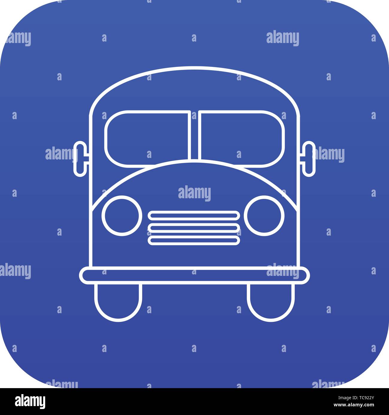School bus icon blue vector Stock Vector Image & Art - Alamy