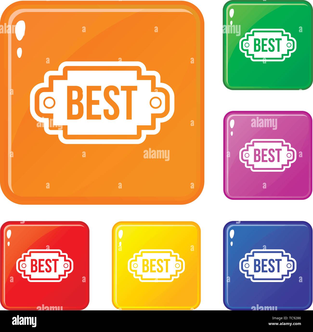 Best label icons set vector color Stock Vector Image & Art - Alamy