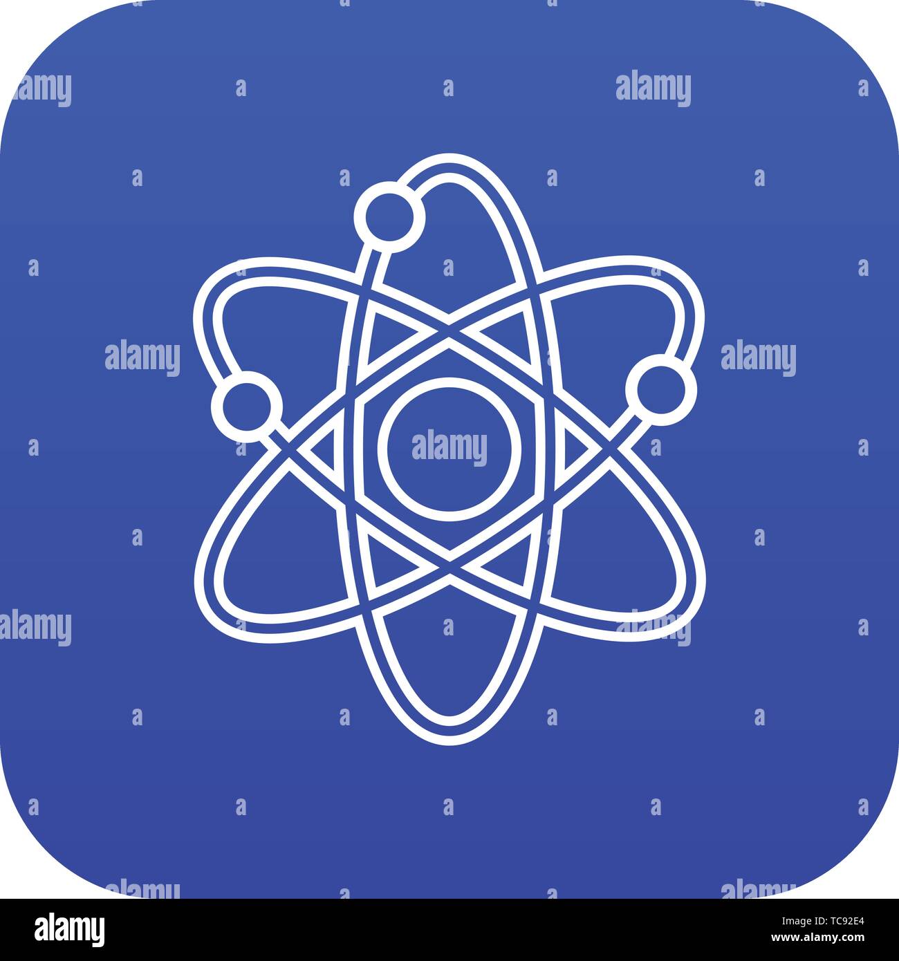 Atom icon blue vector Stock Vector Image & Art - Alamy