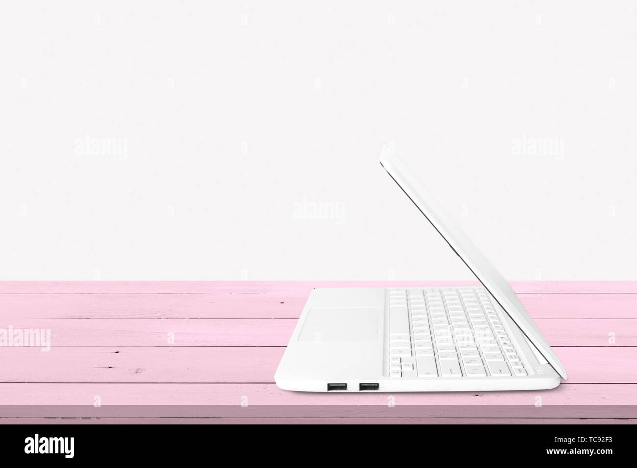 Open laptop top view with colorful screen hi-res stock photography and ...