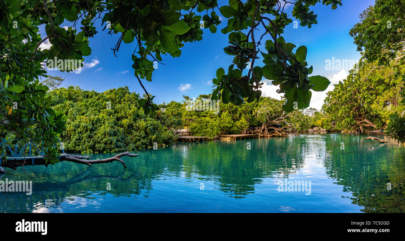 The Blue Lagoon, Port Vila, Efate, Vanuatu - famous tourist destination ...