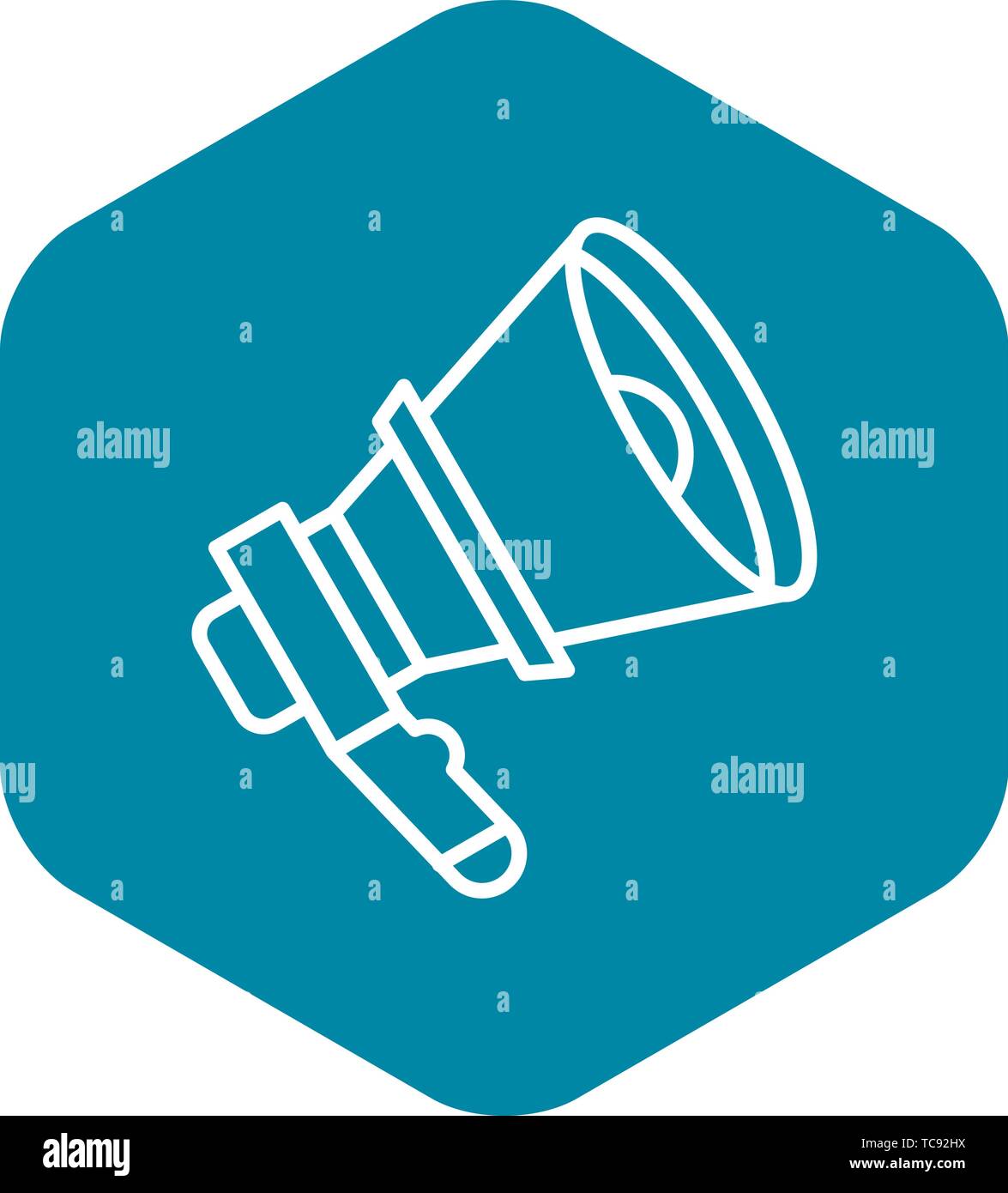 Voice megaphone icon, outline style Stock Vector Image & Art - Alamy