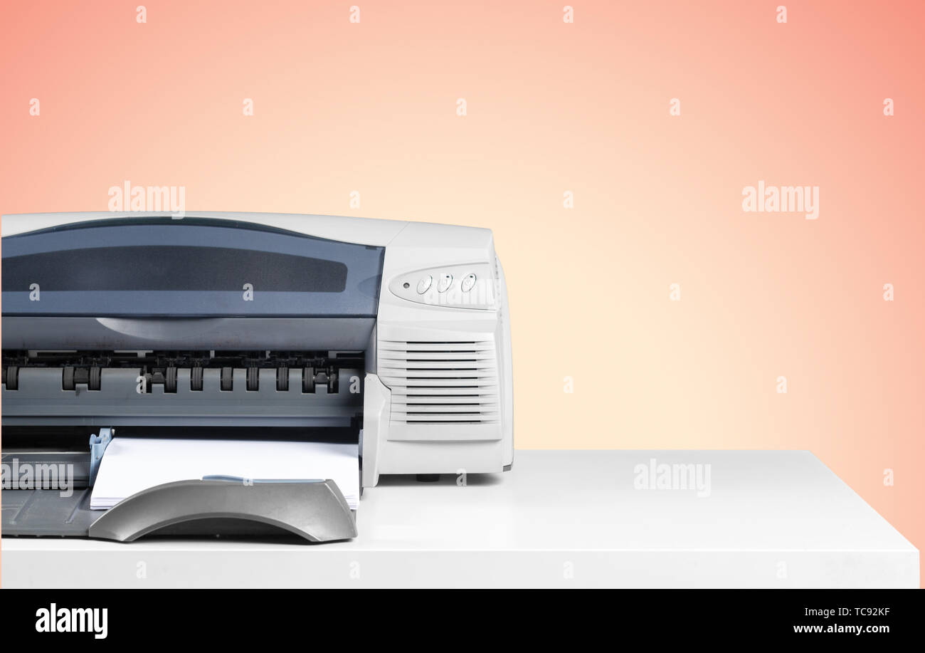 Printer, copier, scanner. Office table Stock Photo - Alamy