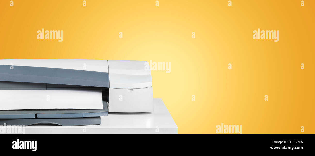 Printer, copier, scanner. Office table Stock Photo - Alamy